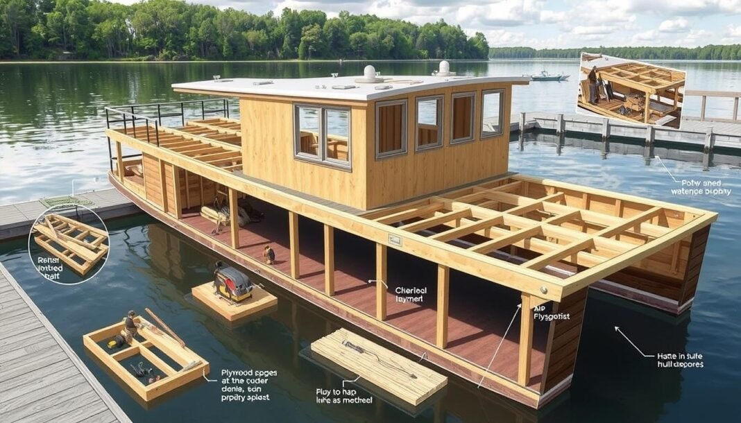 DIY House Boat Plans & Blueprints - Dominate Boat Construction